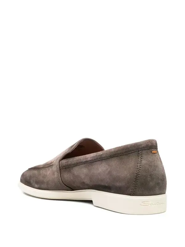 Santoni Suede Loafers - Brown