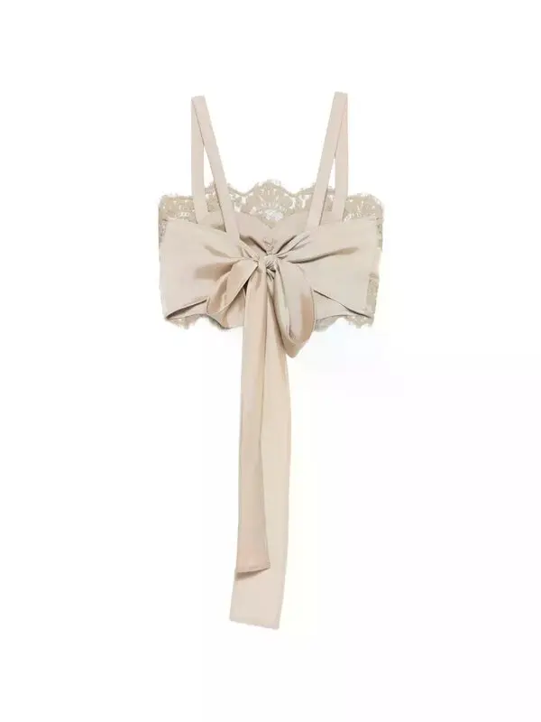 P.a.r.o.s.h Lace Detail Cropped Top