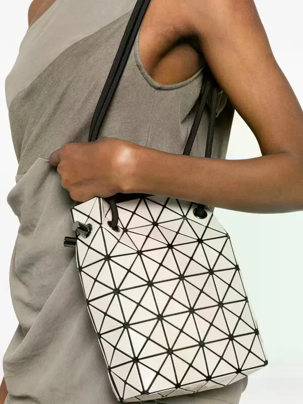 Issey Miyake Geometric-panel Shoulder Bag - Neutrals
