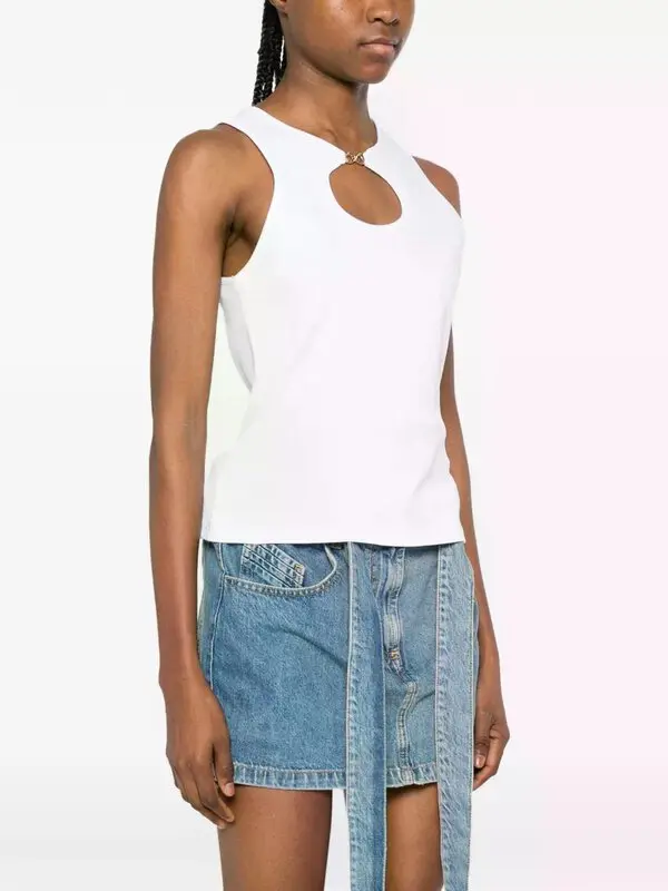 TWINSET Ribbed Cut-out Embellished Top