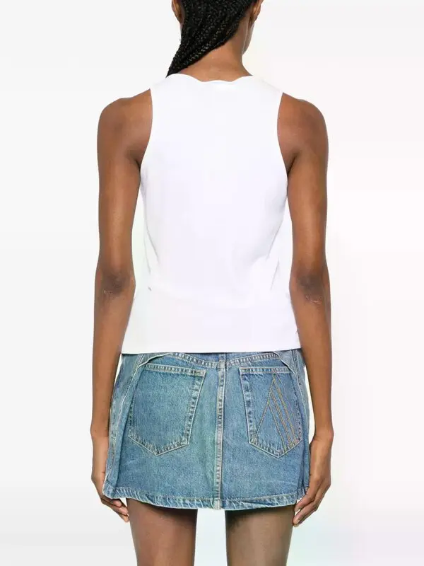 TWINSET Ribbed Cut-out Embellished Top