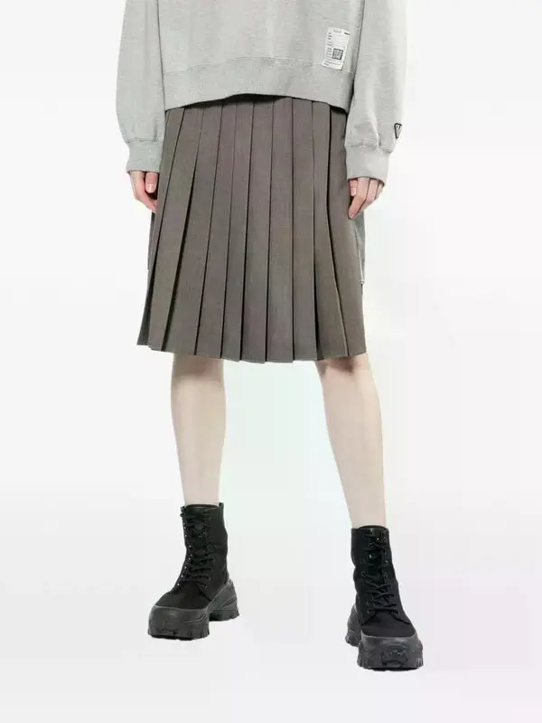 Mihara Yasuhiro Pleated Midi Skirt