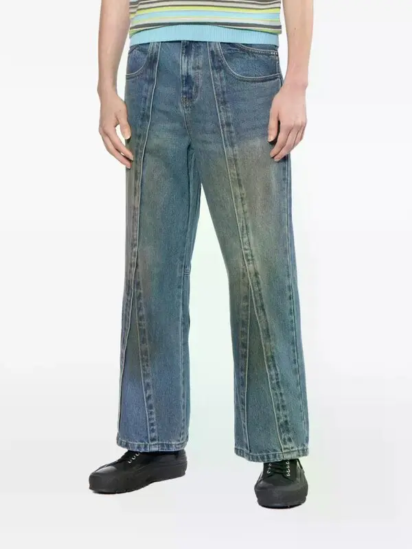 Andersson Bell Wide-leg Layered Jeans - Blue