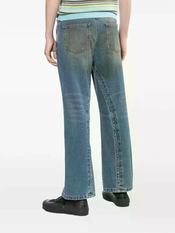 Andersson Bell Wide-leg Layered Jeans - Blue