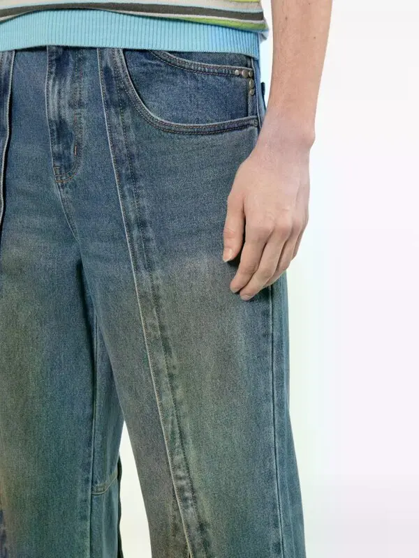 Andersson Bell Wide-leg Layered Jeans - Blue