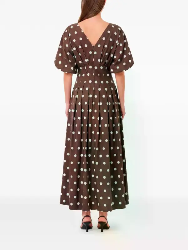 NICHOLAS Polka-dot Maxi Dress - Brown