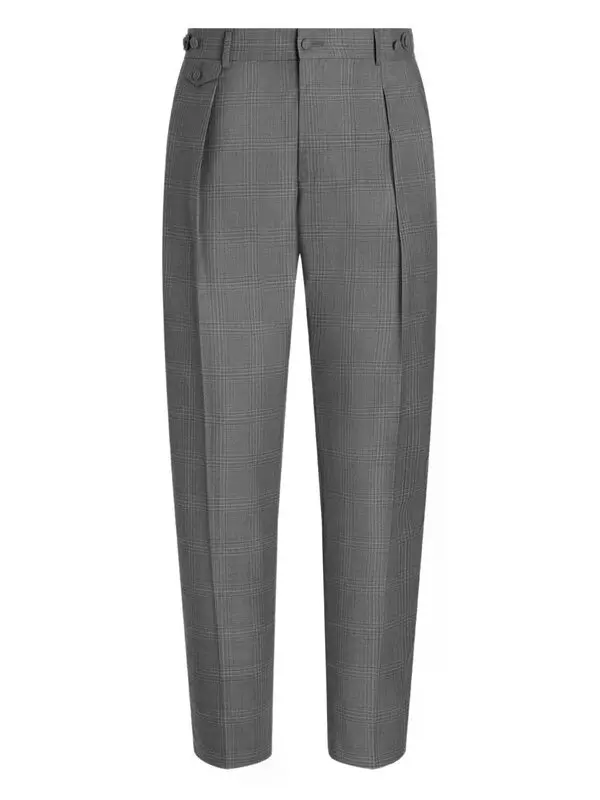 Dolce & Gabbana Glen Plaid Virgin Wool Trousers