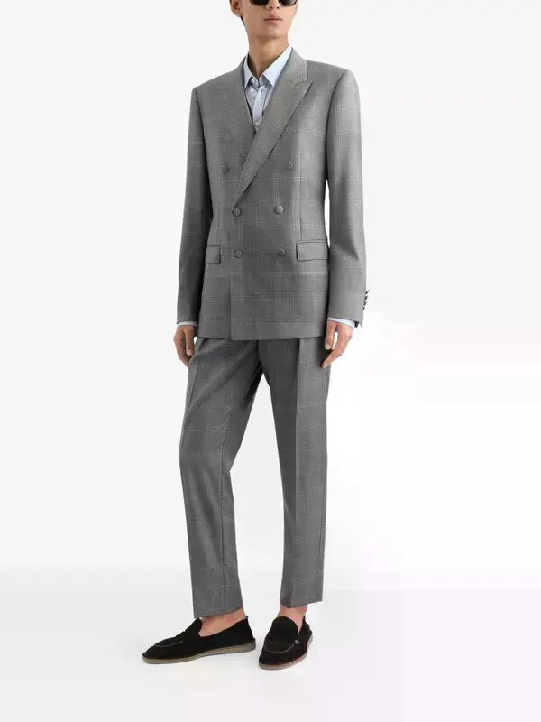 Dolce & Gabbana Glen Plaid Virgin Wool Trousers