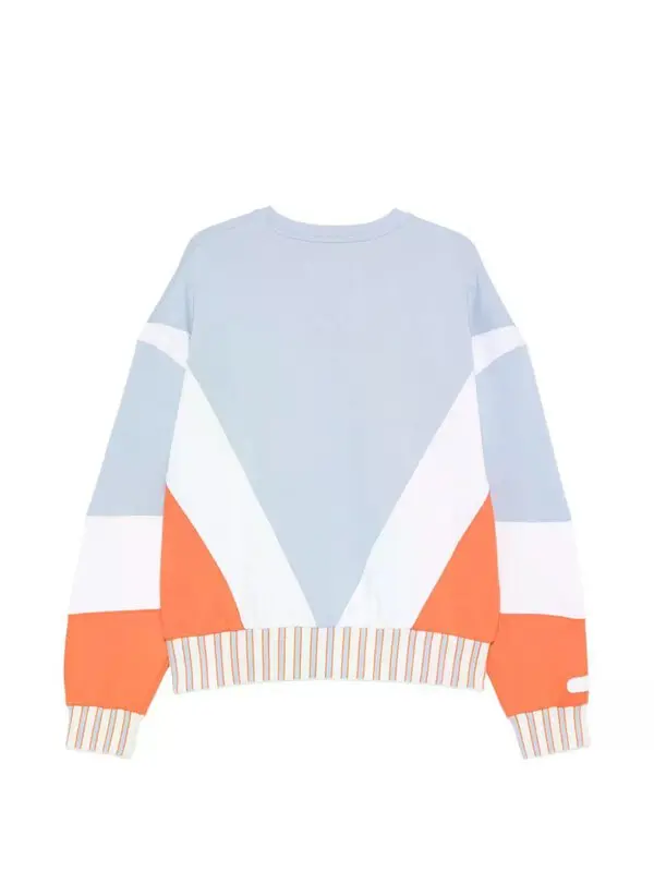 PDF Graphic-print Colour-block Sweatshirt - Blue