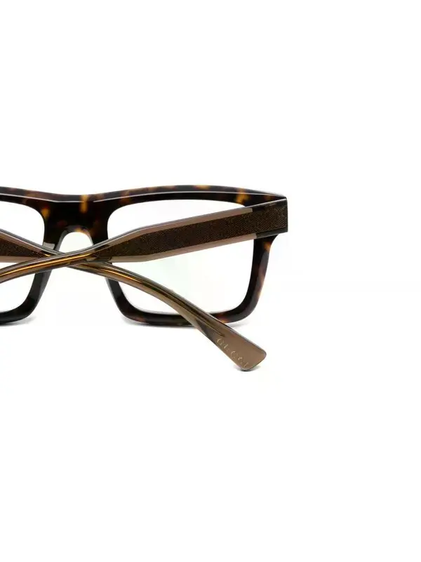 Gucci Square-frame Glasses - Brown