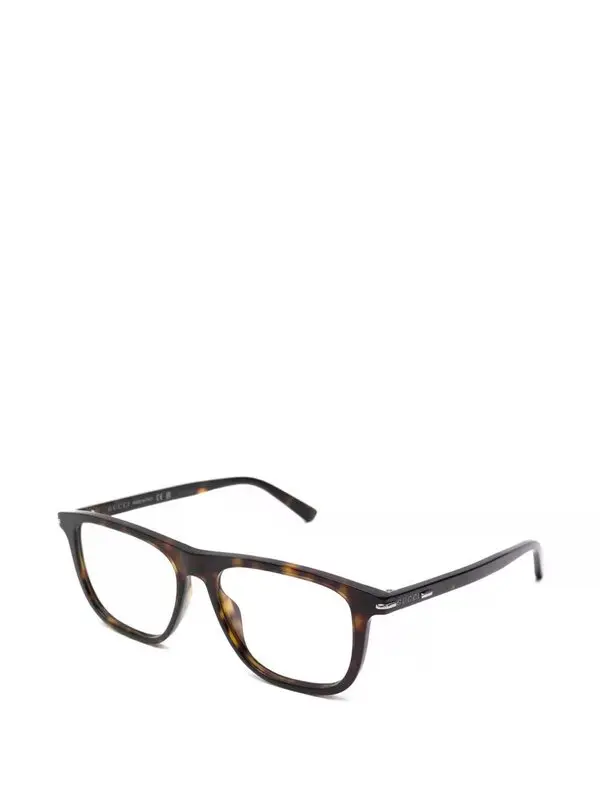 Gucci Square Frame Eyeglasses - Brown