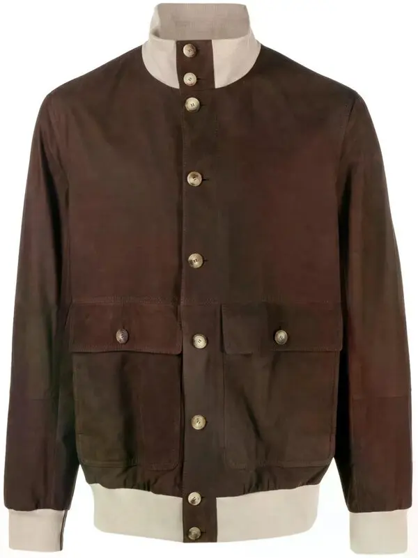 Brunello Cucinelli Suede Bomber Jacket
