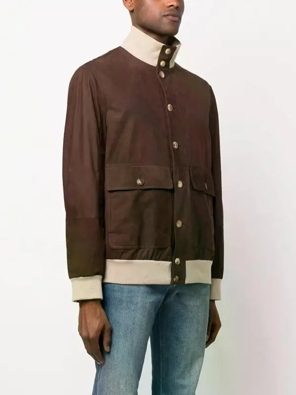 Brunello Cucinelli Suede Bomber Jacket