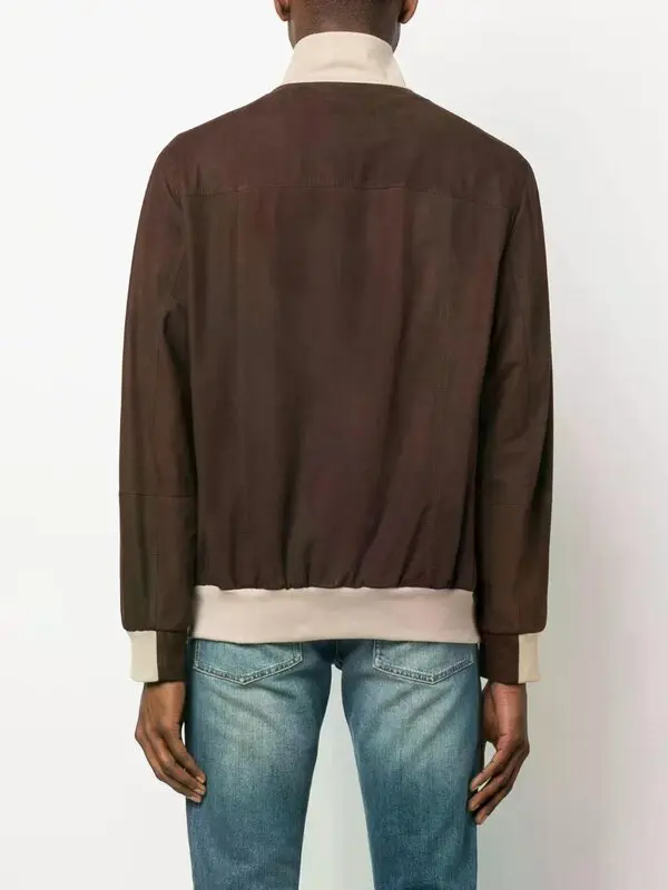 Brunello Cucinelli Suede Bomber Jacket