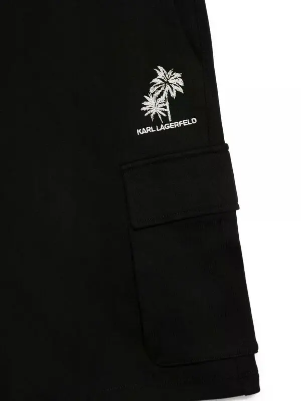 Karl Lagerfeld Embroidered Palm Tree Cargo Shorts