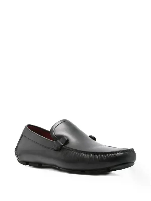 FERRAGAMO Leather Loafers - Black