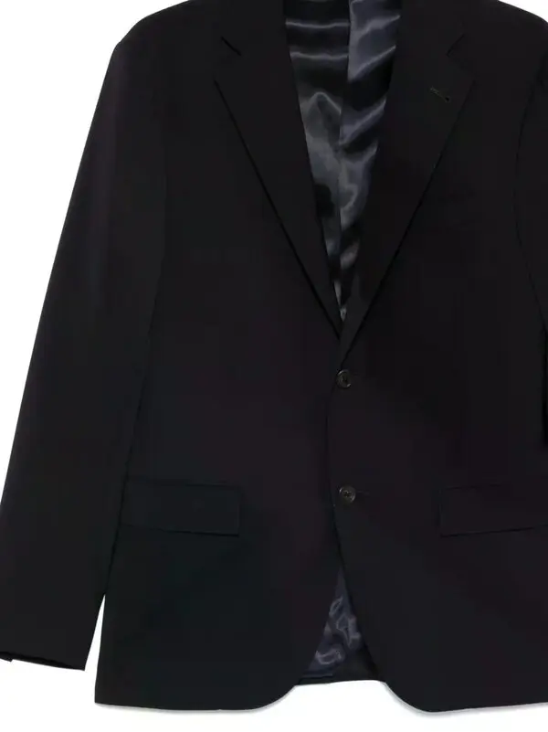 Corneliani Button Virgin Wool Blazer - Blue