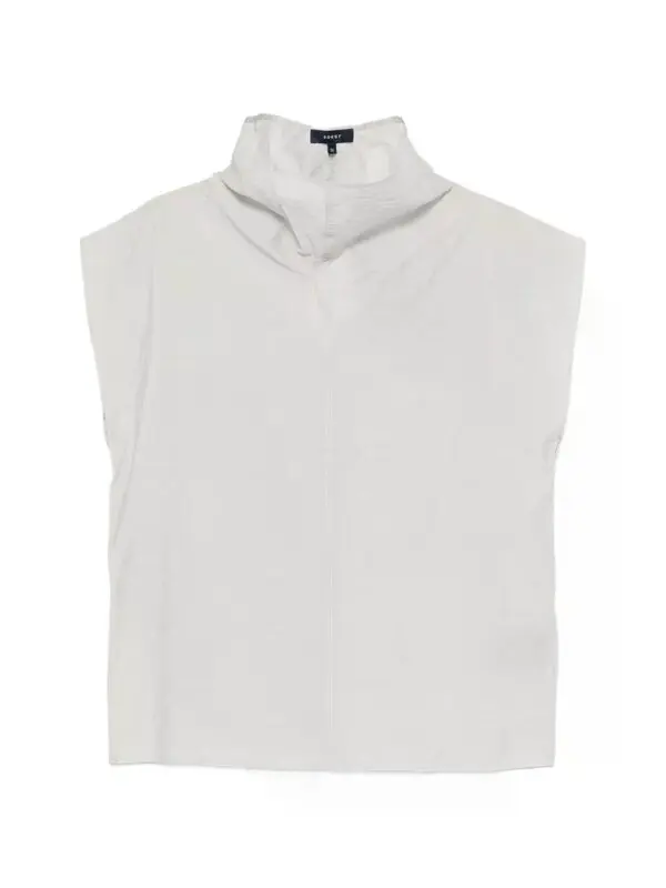 Soeur High-neck Blouse - Grey