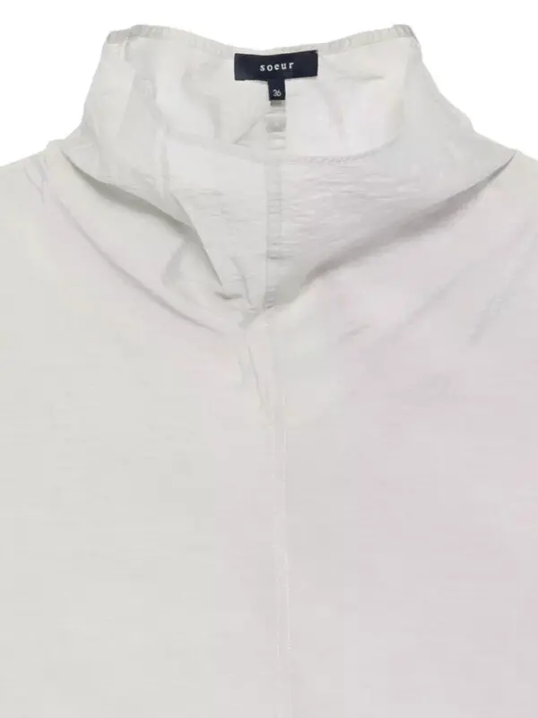 Soeur High-neck Blouse - Grey