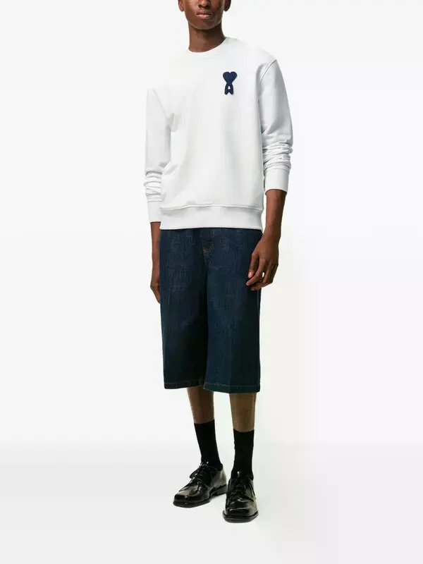AMI Paris De Coeur Sweatshirt - White