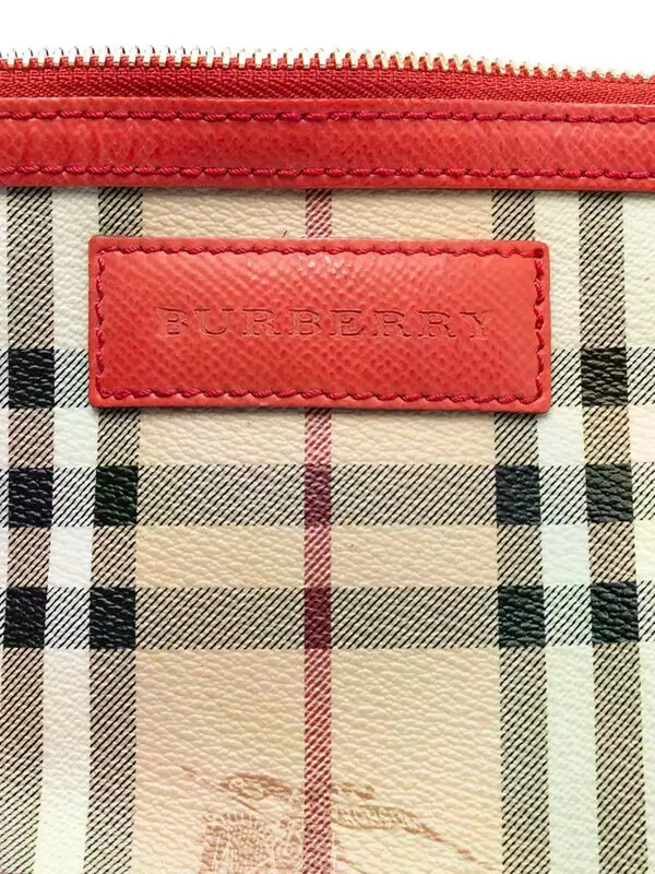 Burberry Haymarket Check Coated Canvas Pouch