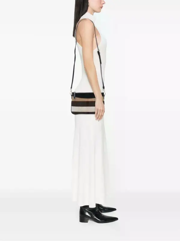 Burberry Mega Check Canvas Peyton Crossbody Bag