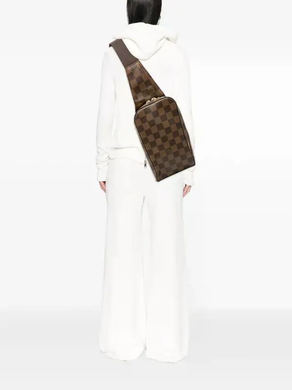 LOUIS VUITTON 2005 Damier Ebene Geronimos Crossbody Bag