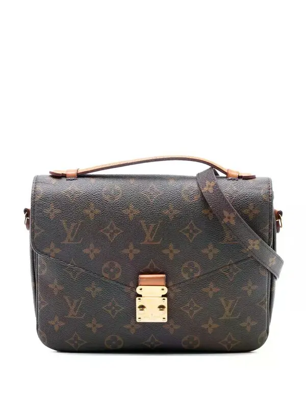 LOUIS VUITTON Monogram Pochette Metis Satchel - Brown