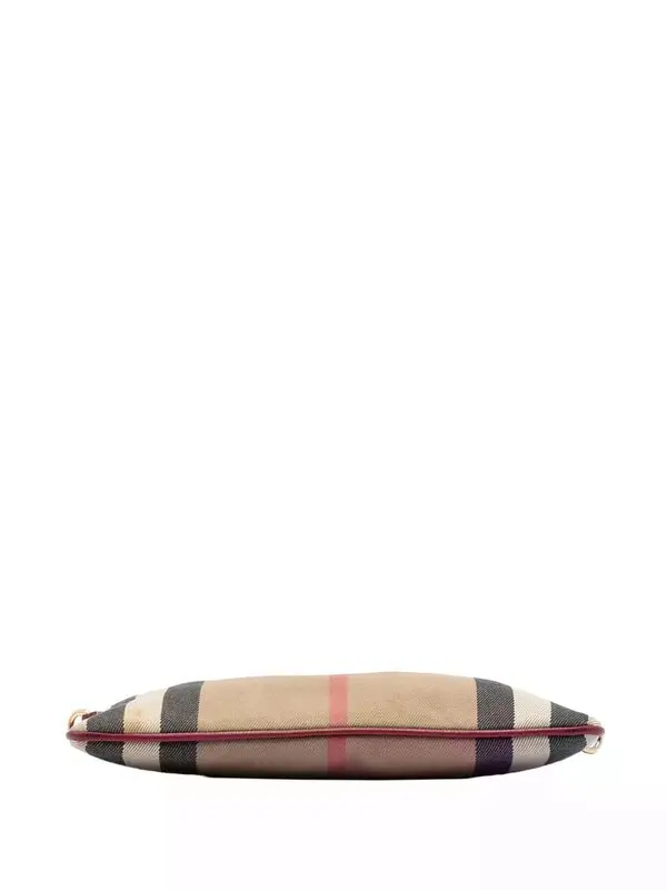 Burberry House Check Canvas Derby Peyton Crossbody Bag - Brown
