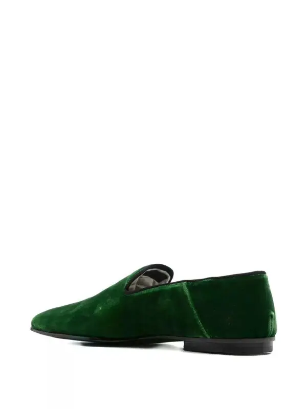 TOM FORD Steven Velvet Loafers - Green