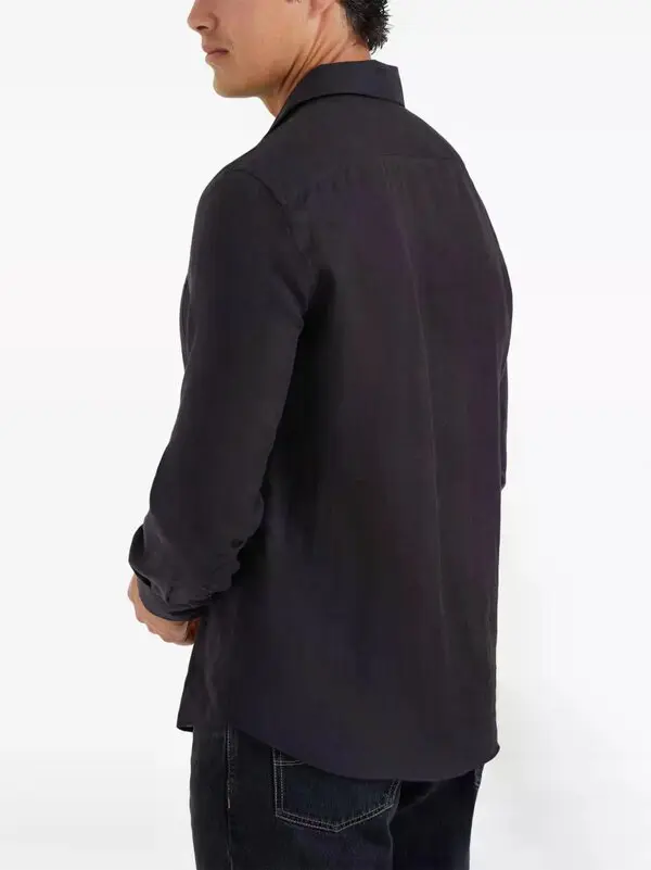 Brunello Cucinelli Notched-collar Linen Shirt