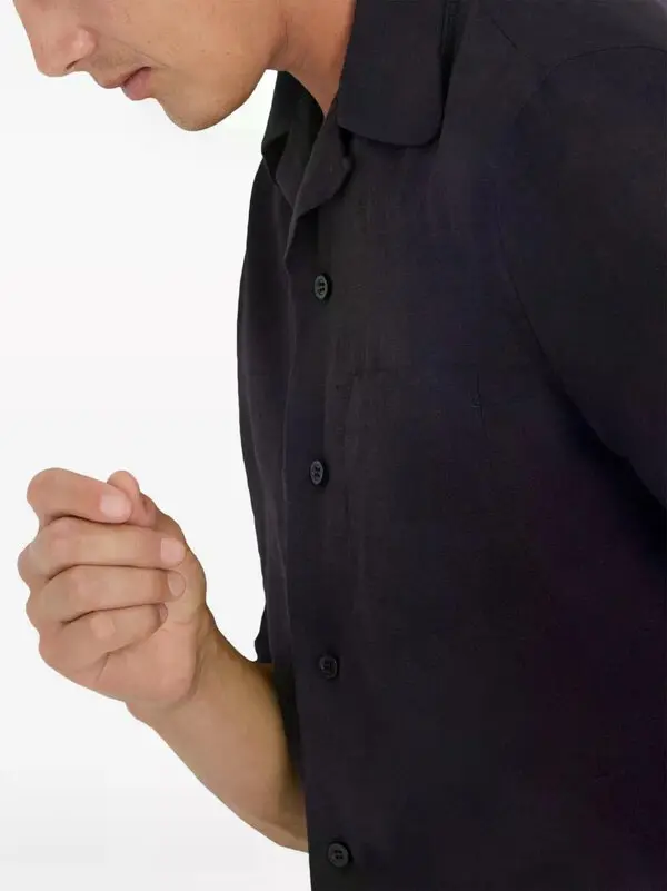 Brunello Cucinelli Notched-collar Linen Shirt