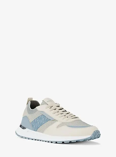 Michael Kors Jesse Mixed-media Trainer - Blue