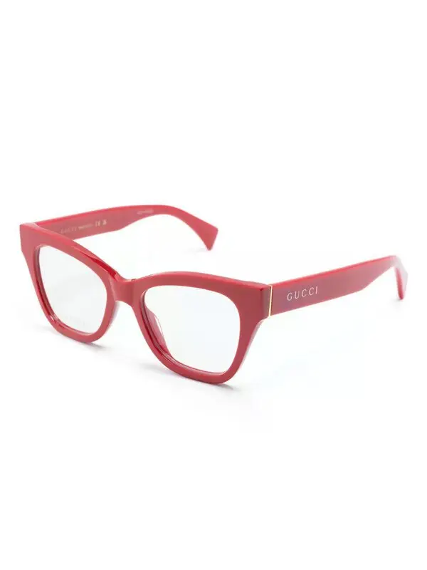Gucci Logo-lettering Cat-eye Glasses