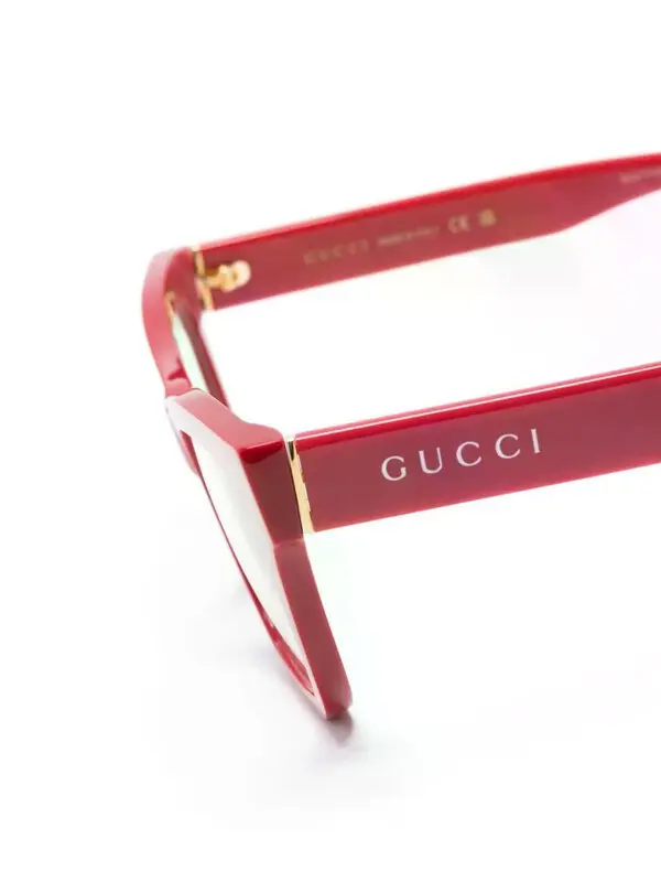 Gucci Logo-lettering Cat-eye Glasses