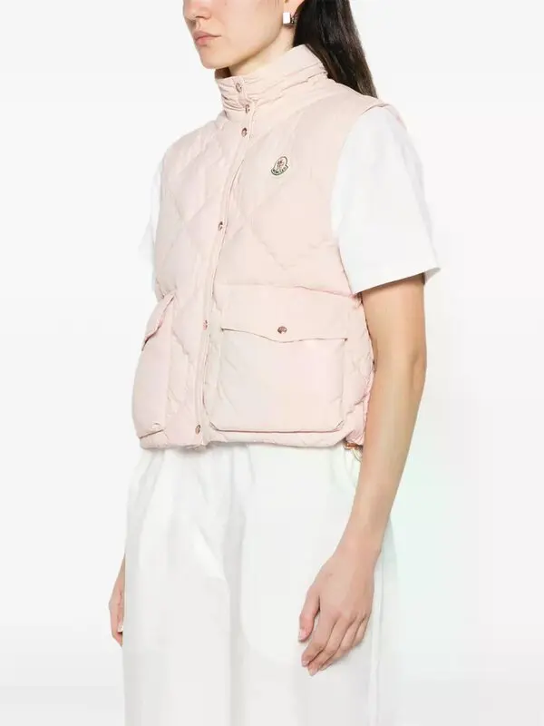Moncler Biois Quilted Gilet - Pink