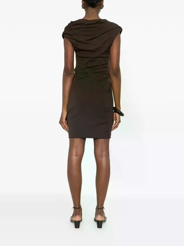 ENTIRE STUDIOS Twist-design Mini Dress - Brown