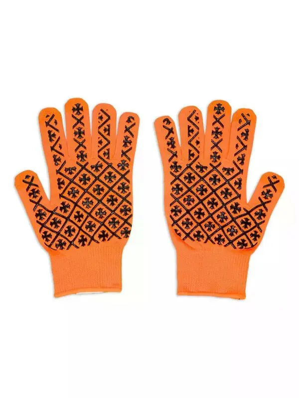 Chrome Hearts Checkmate Work Gloves - Orange