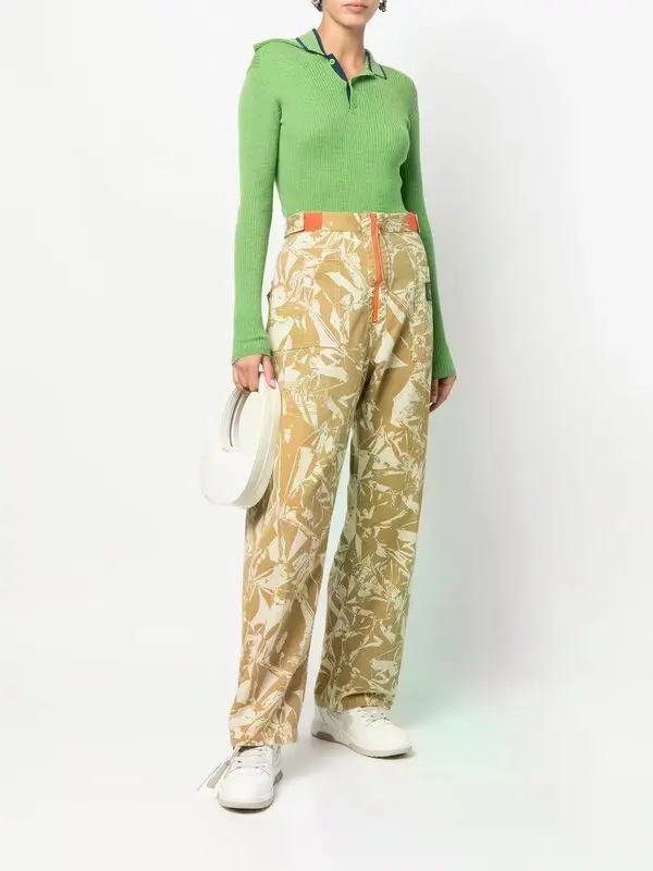 Aries Graphic-print Cotton Twill Trousers