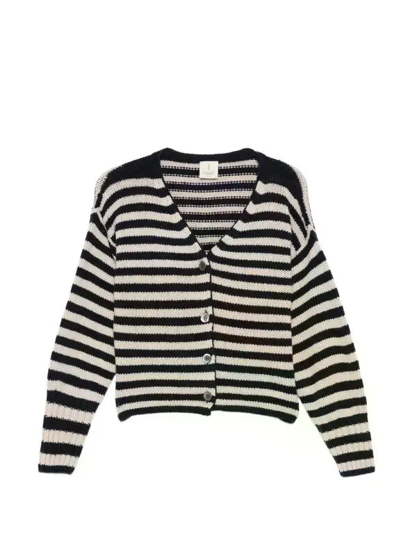 Incentive! Cashmere Striped Cashmere Cardigan