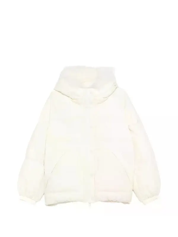 YVES SALOMON Shearling-hood Jacket - Neutrals