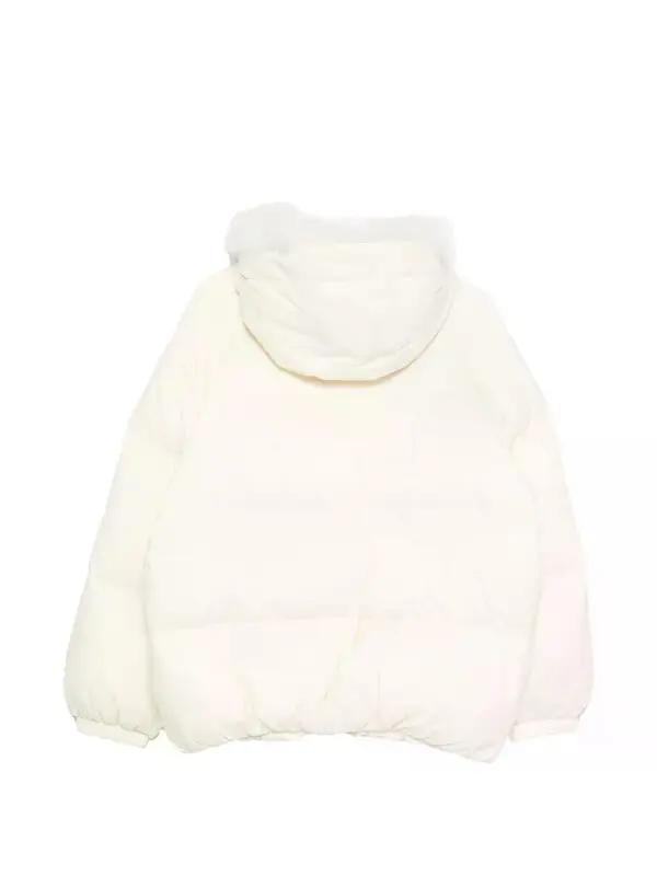 YVES SALOMON Shearling-hood Jacket - Neutrals