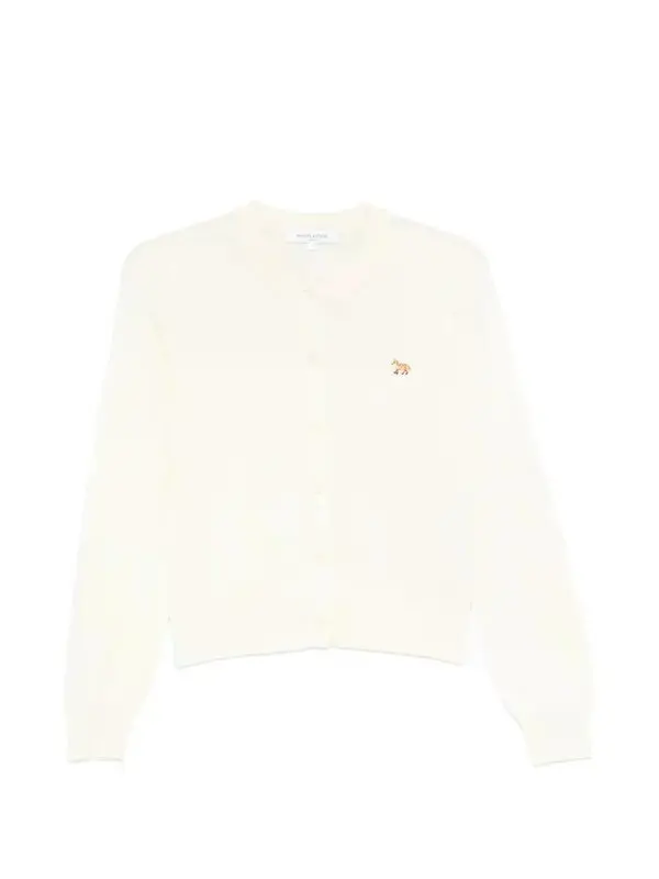 Maison Kitsuné Fox-motif Cardigan - Neutrals