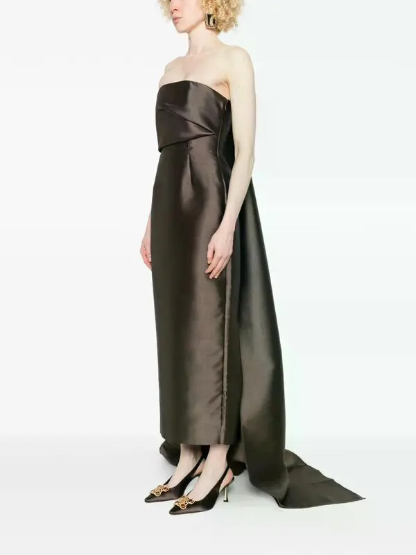 Solace London Kiki Strapless Maxi Dress - Brown