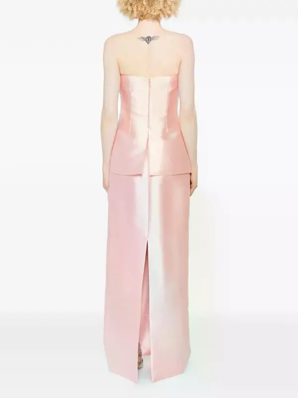 Solace London Lucille Draped Strapless Maxi Dress