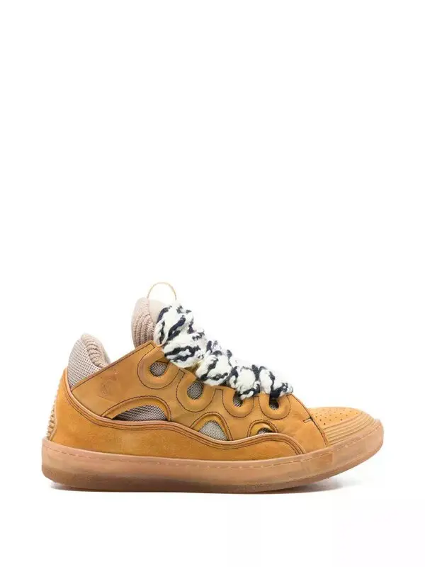 LANVIN Curb Suede Sneakers - Brown
