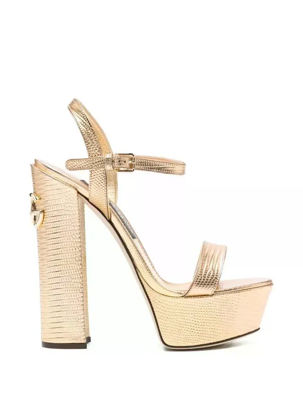 Dolce & Gabbana Snakeskin Platform Sandals