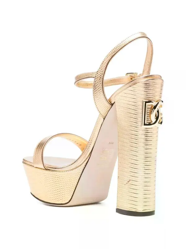 Dolce & Gabbana Snakeskin Platform Sandals