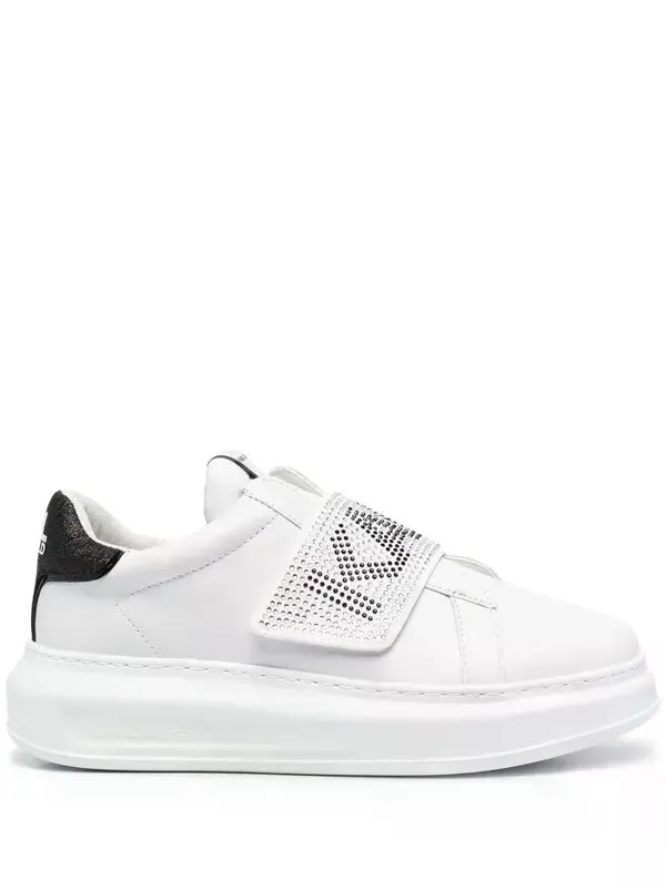 Karl Lagerfeld Embellished Logo-strap Sneakers