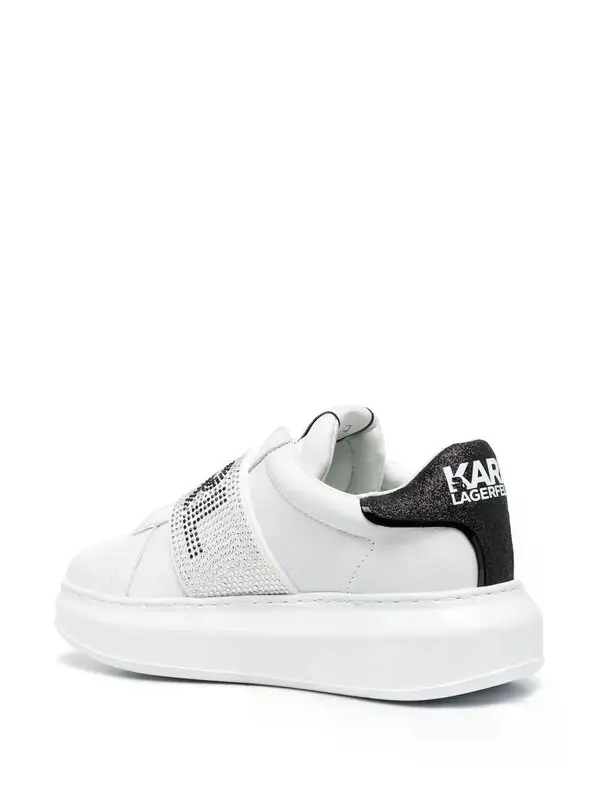 Karl Lagerfeld Embellished Logo-strap Sneakers